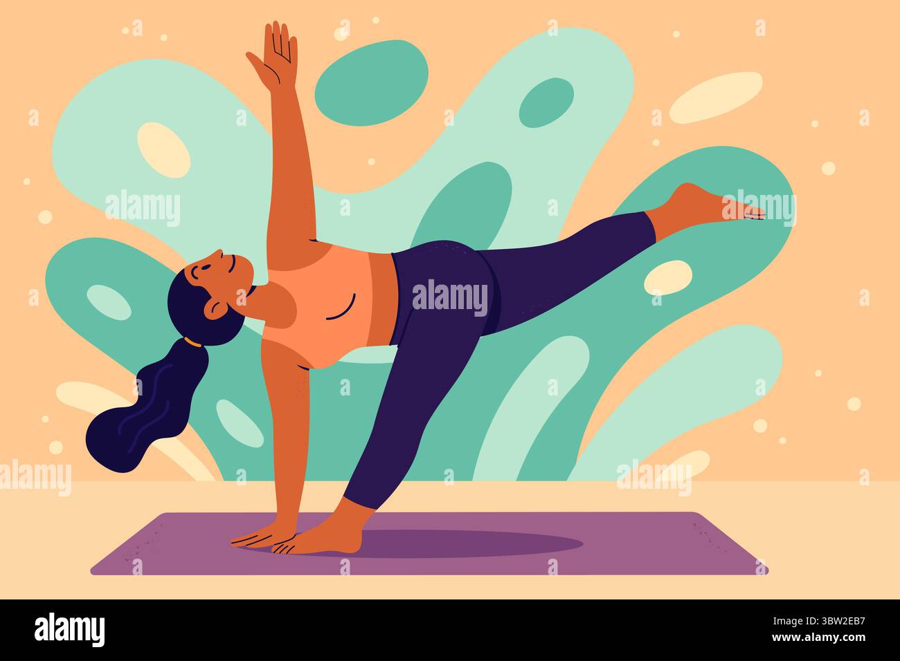 Woman leg arm exercise Stock Vector Images - Alamy