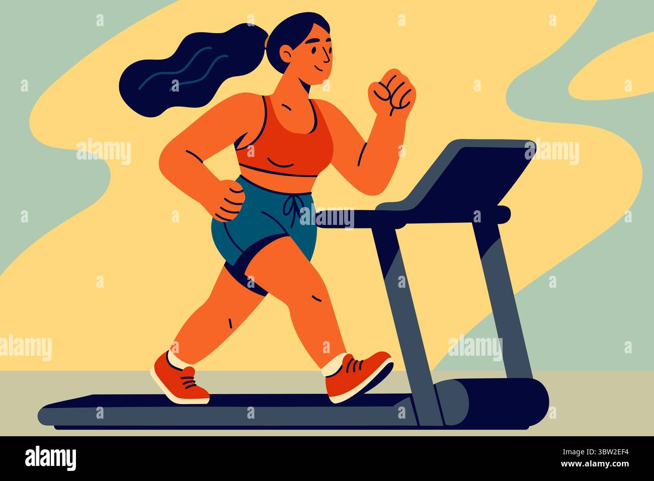 Modern equipment in gym Stock Vector Images - Alamy