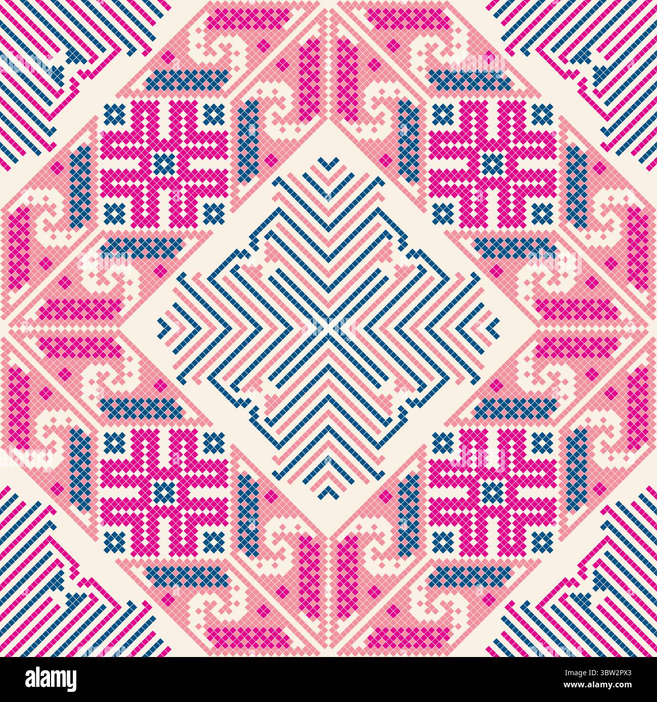 Seamless vector pattern with traditional Mexican Teenek Huastek ...