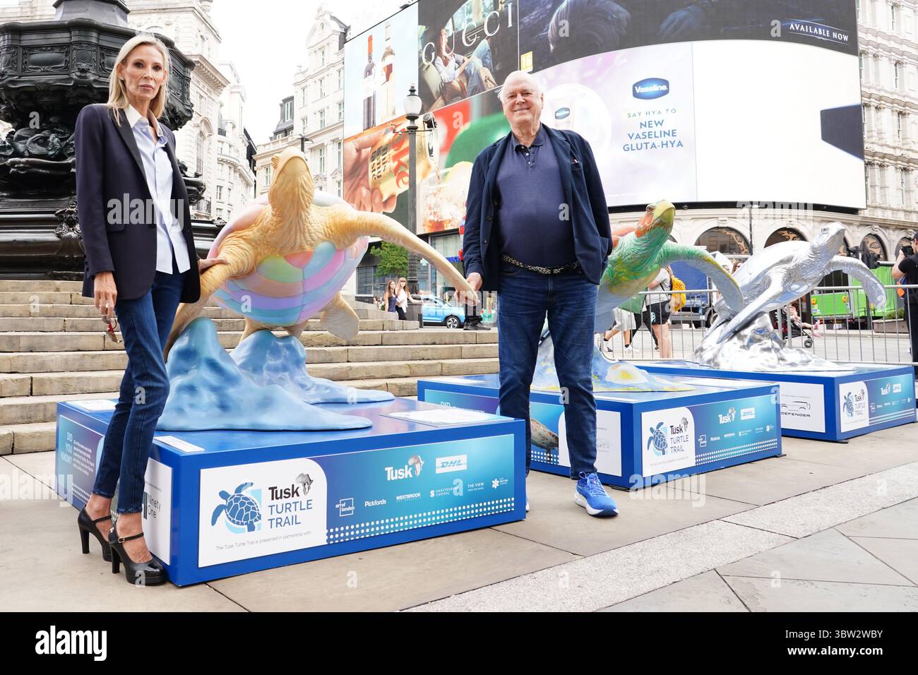 John Cleese and his wife, Jennifer Wade, during a photocall for the ...