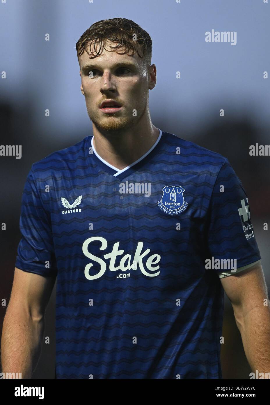 Everton’s Jake O'Brien during the pre-season friendly match at the Wham ...