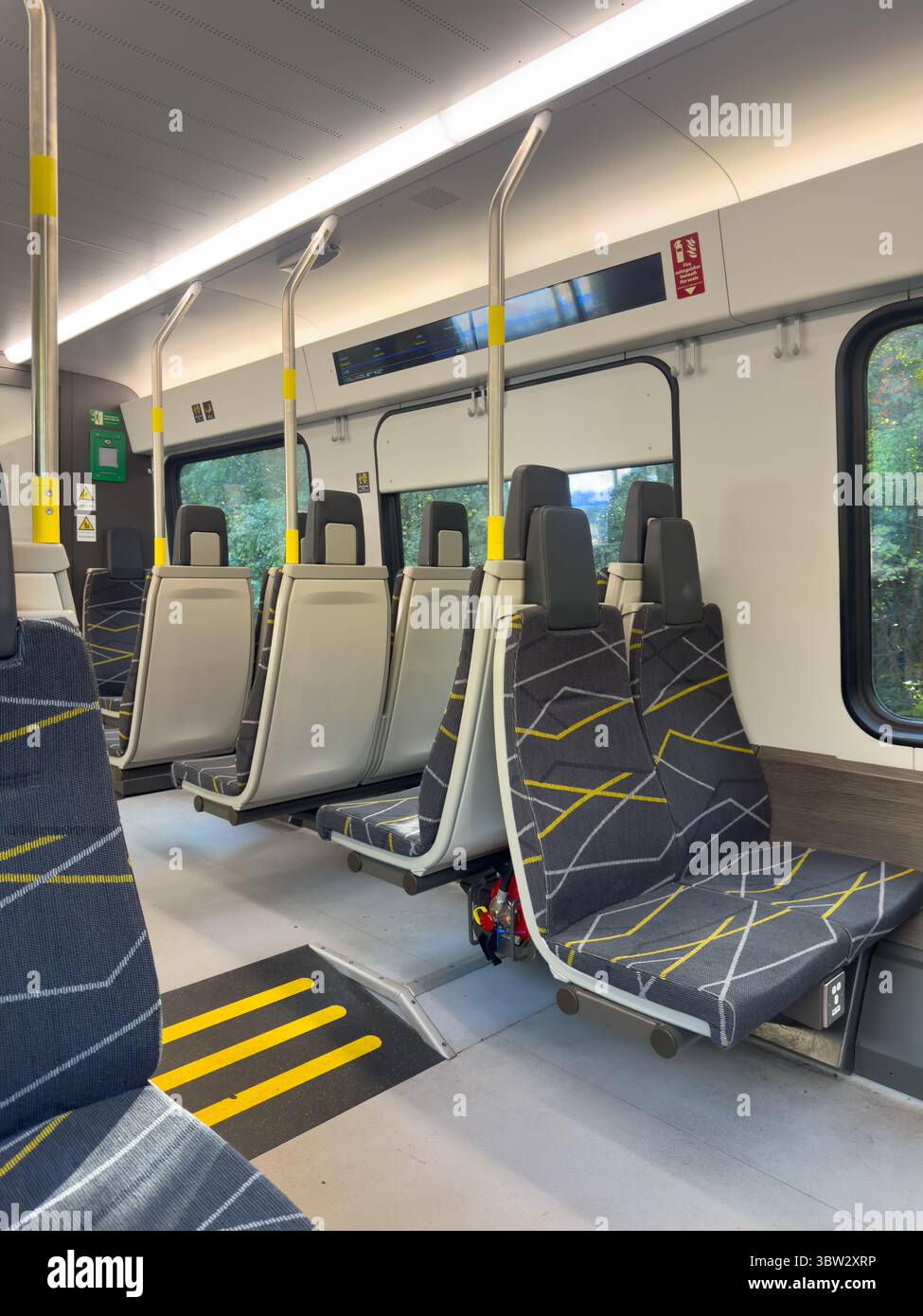 Interior of a Stadler built class 777 Merseyrail electric train Stock ...
