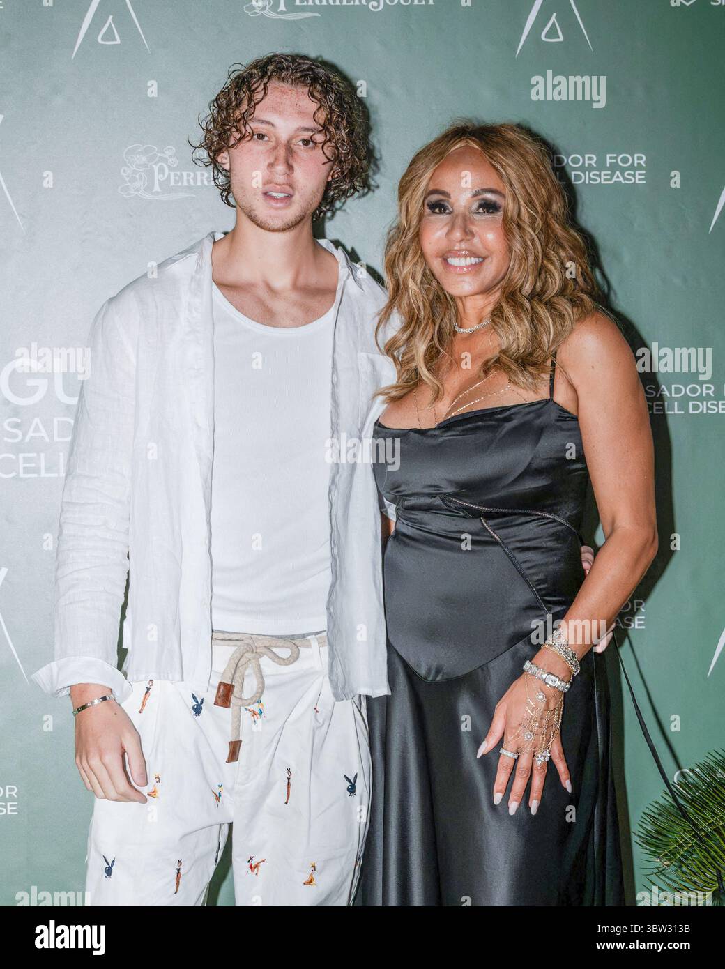 Cathy Guetta and her son Tim Elvis Guetta attending Cathy Guetta’s ...