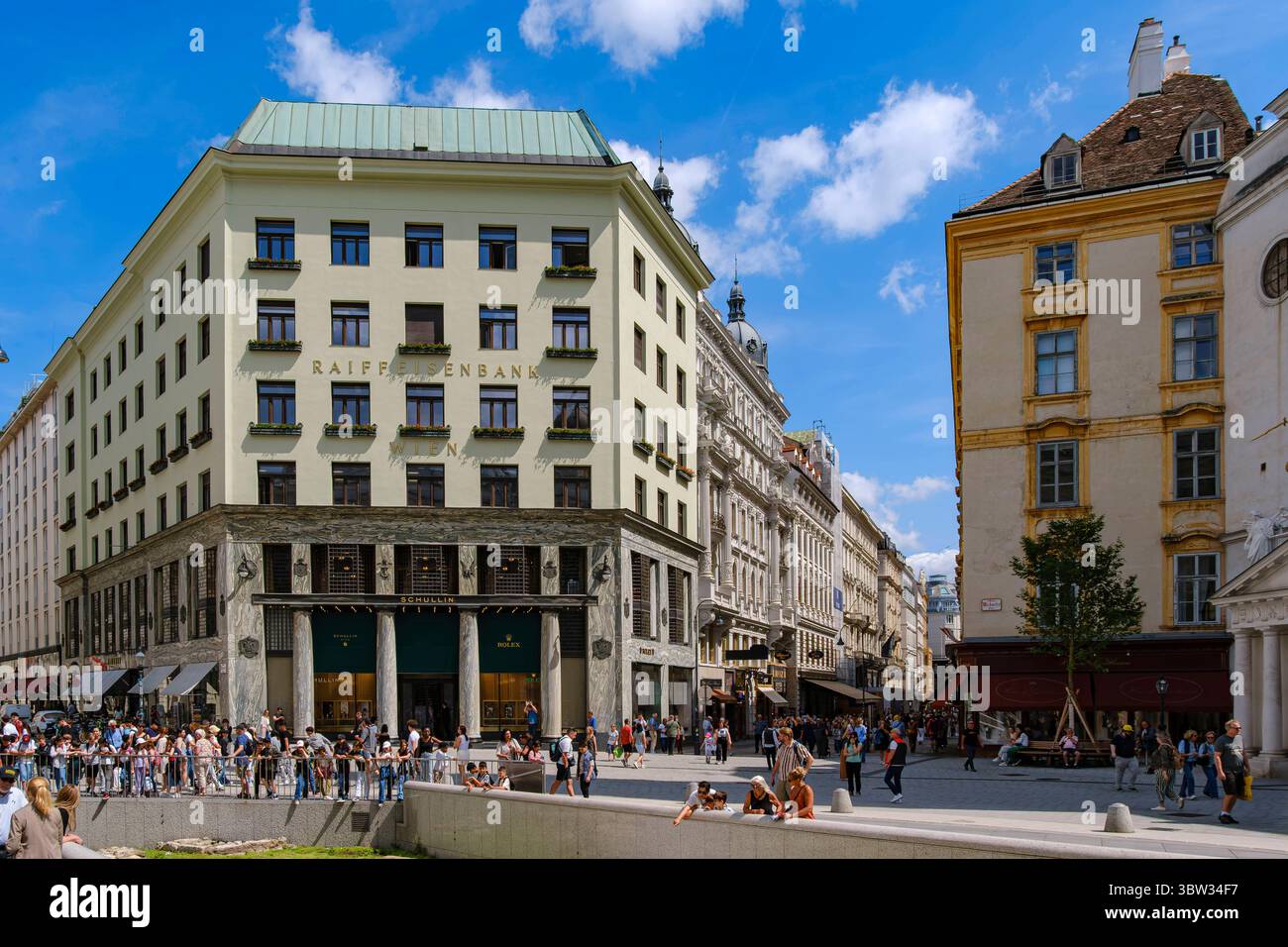 Michaelerplatz Wien, Österreich Alltägliche Szene vor der Wiener ...