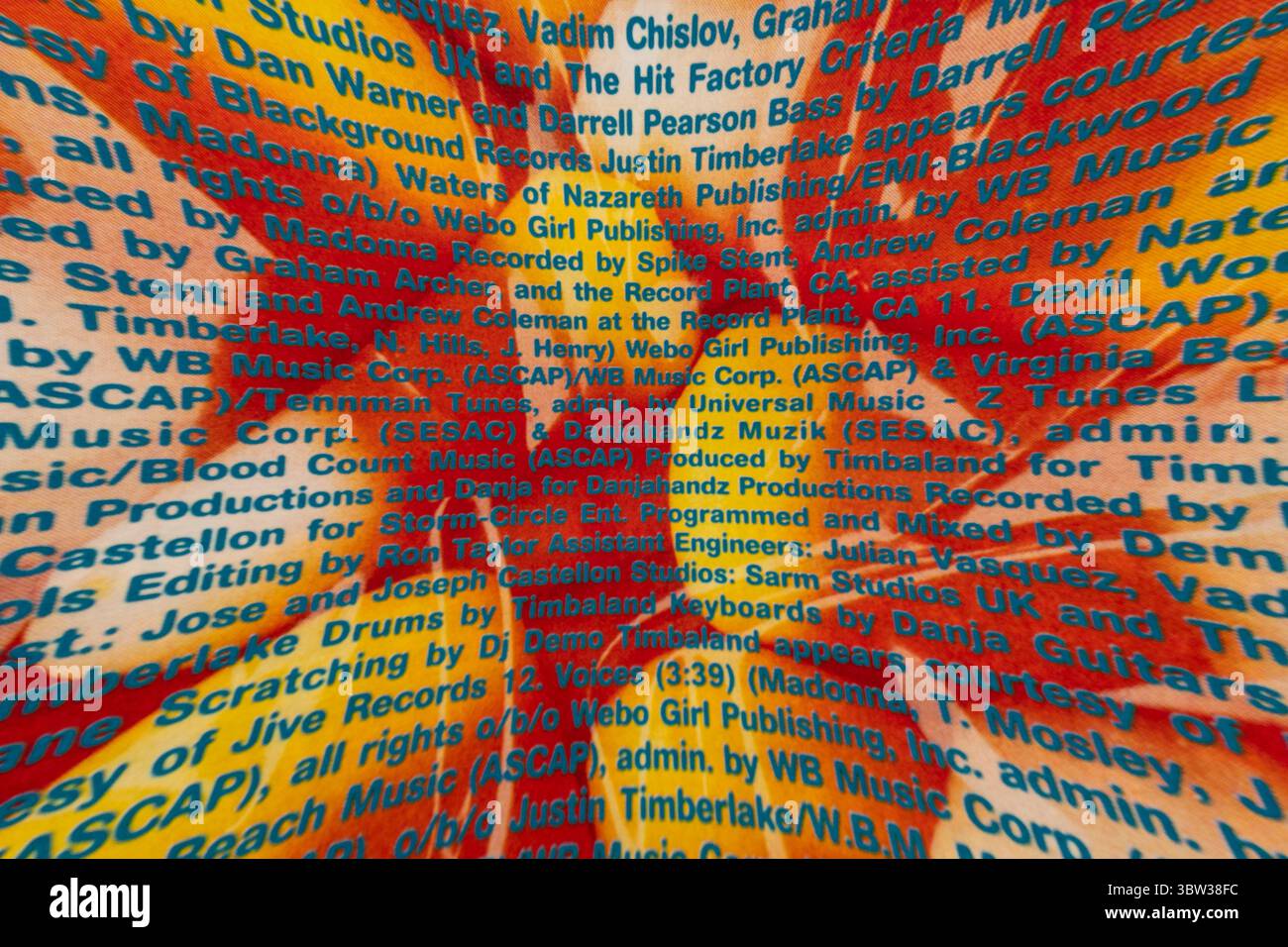 Excerpt from Madonna Hard Candy album art cover on colorful background ...