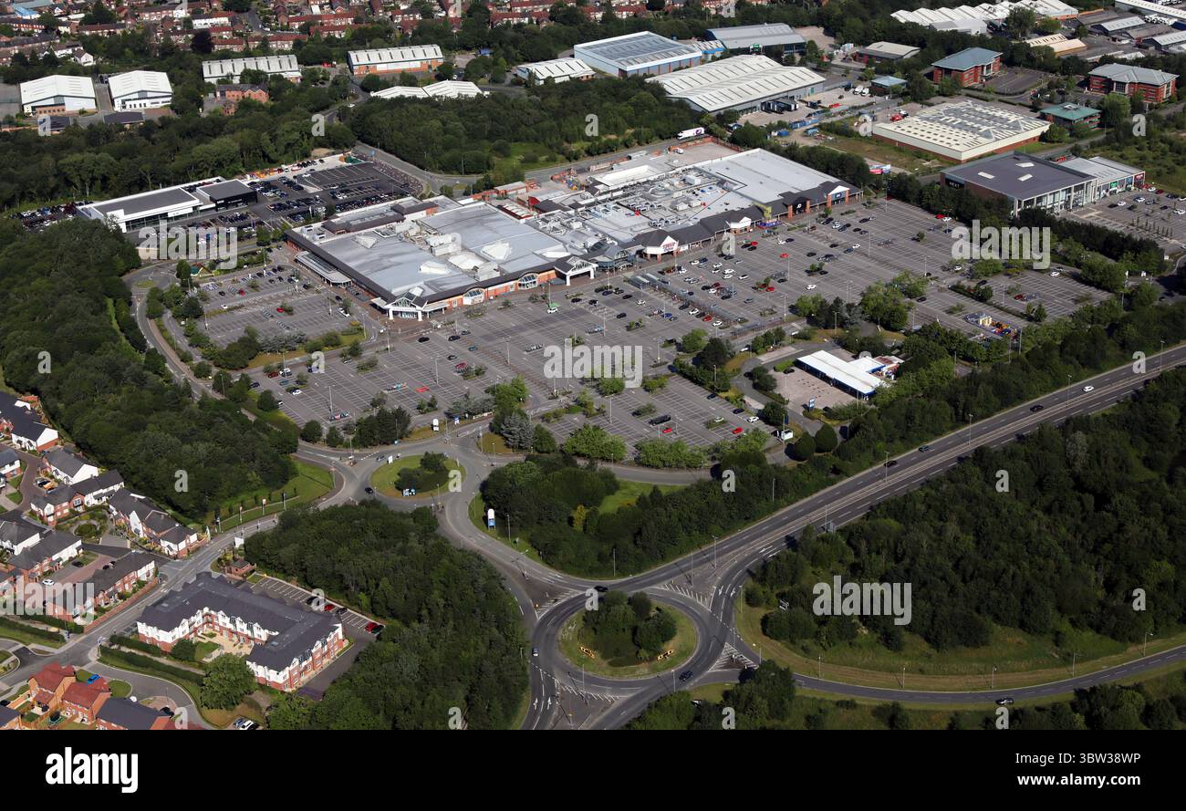 aerial view of Handforth Dean Retail Park, a shopping centre at ...