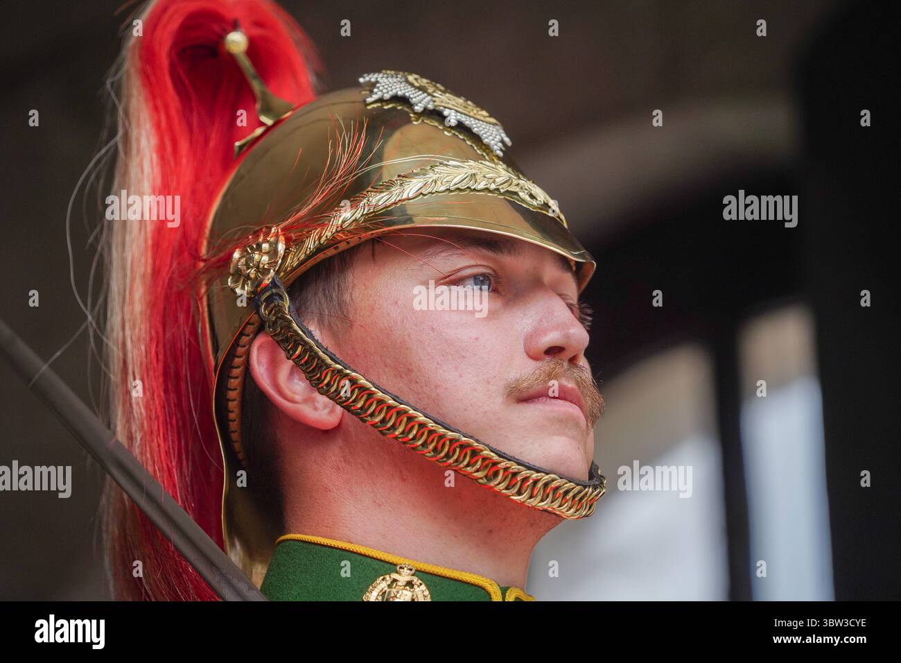 London, UK. 16 July 2025 . A member of the Lord Strathcona's Horse ...