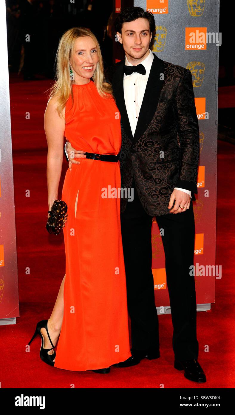Sam Taylor-Wood and Aaron Johnson at the 2011 Orange British Academy ...