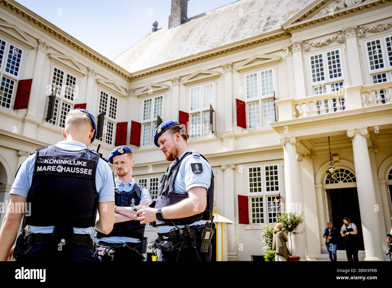 THE HAGUE - Royal Military Police guard and secure palace noordeinde ...