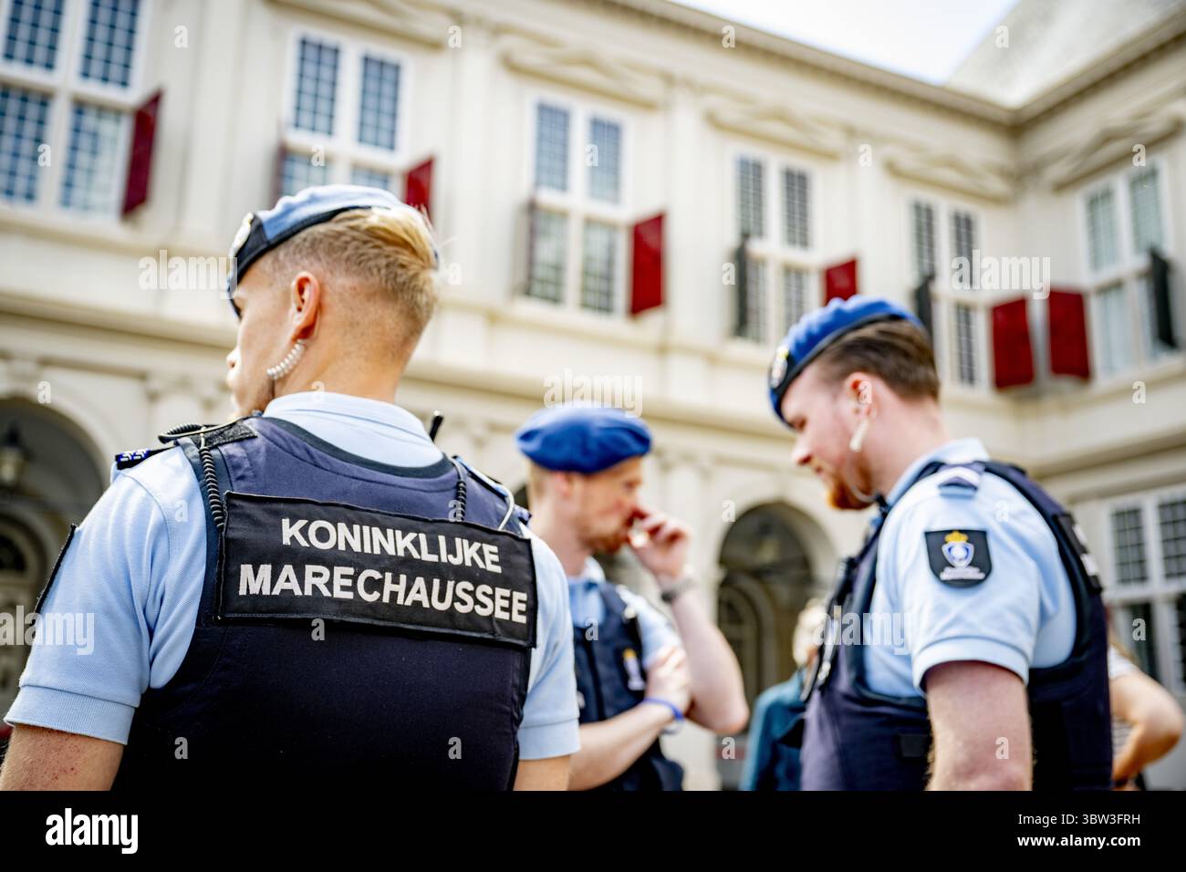 THE HAGUE - Royal Military Police guard and secure palace noordeinde ...