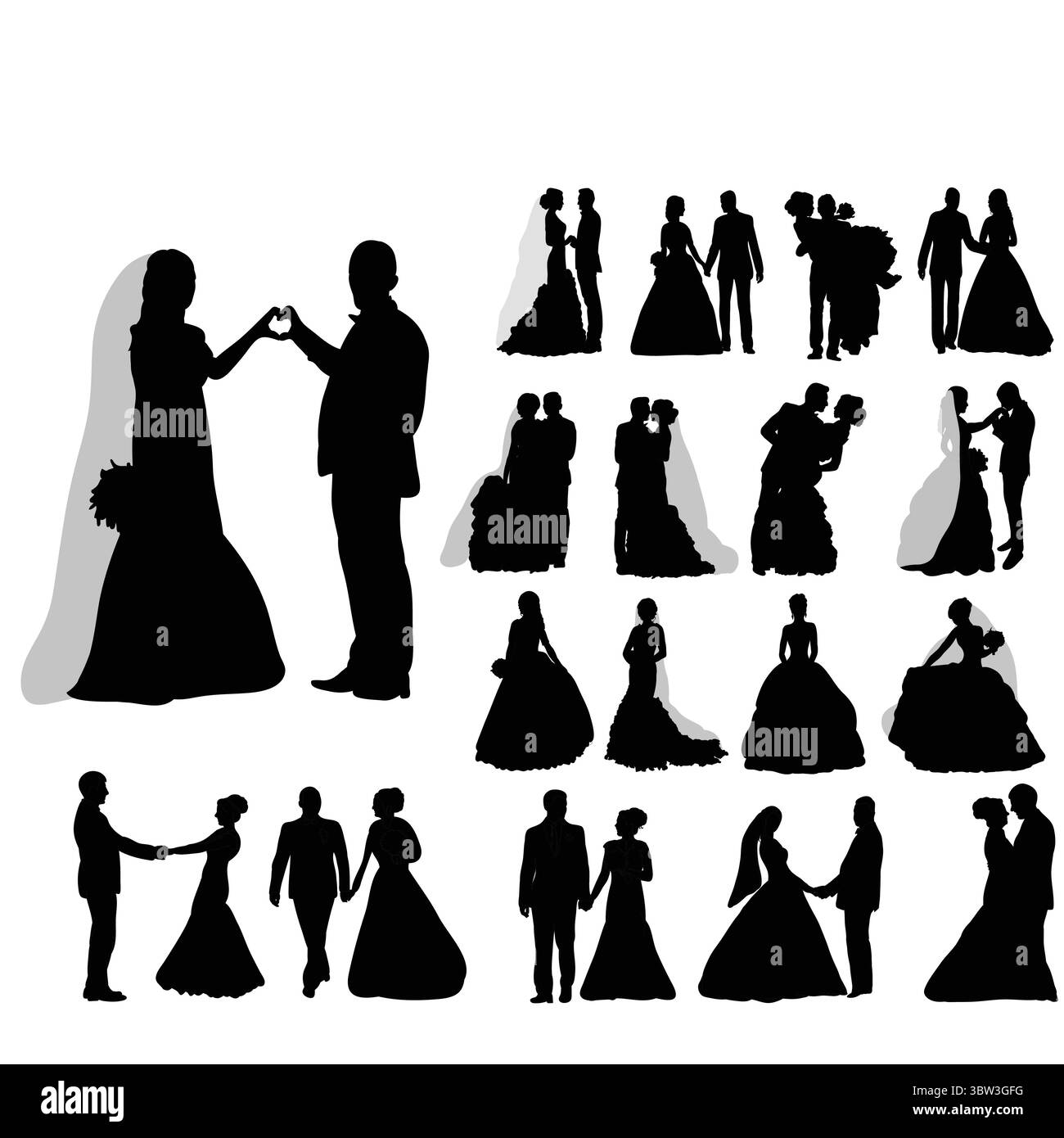 Hands silhouettes Stock Vector Images - Alamy