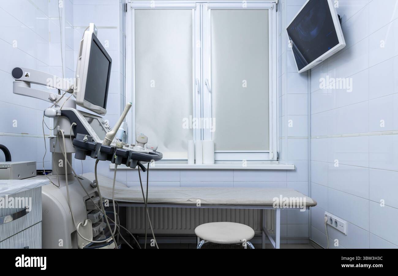 Clean and Modern Ultrasound Room Featuring Advanced Medical Equipment ...