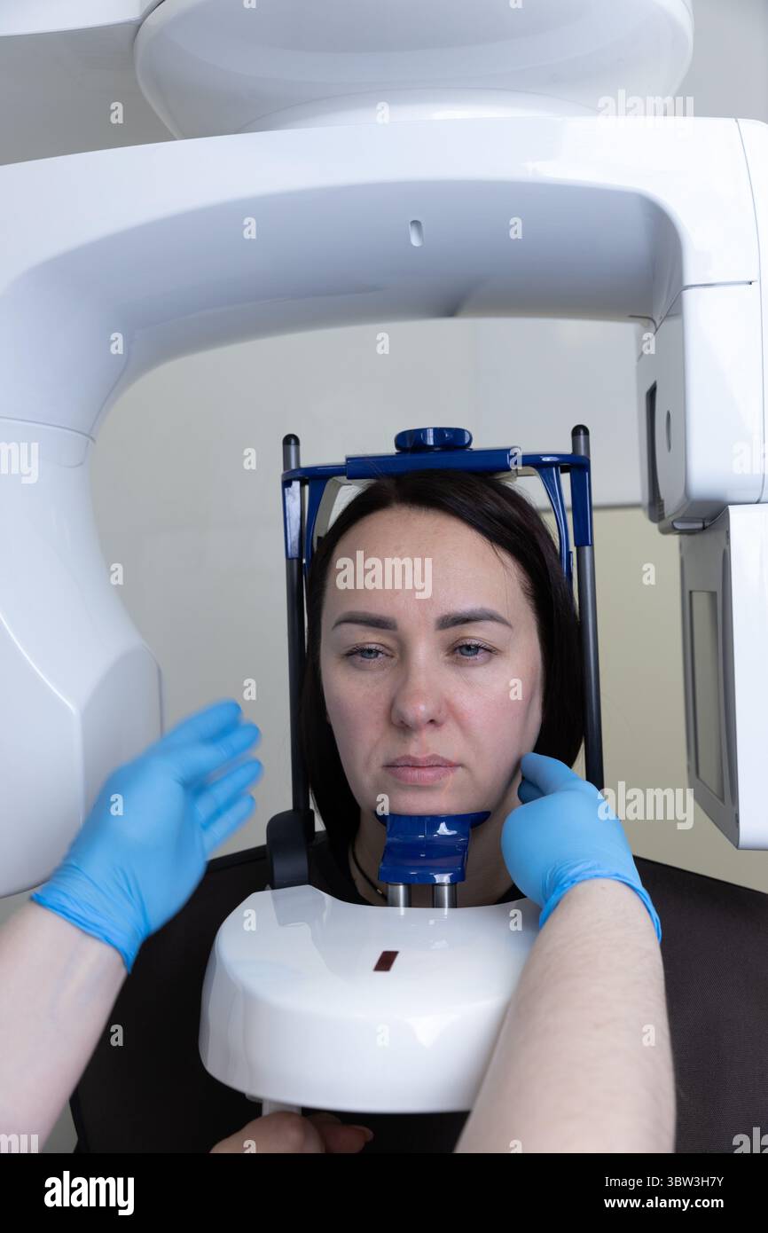 State-of-the-Art Medical Imaging: Patient Undergoing Dental CT Scan in ...