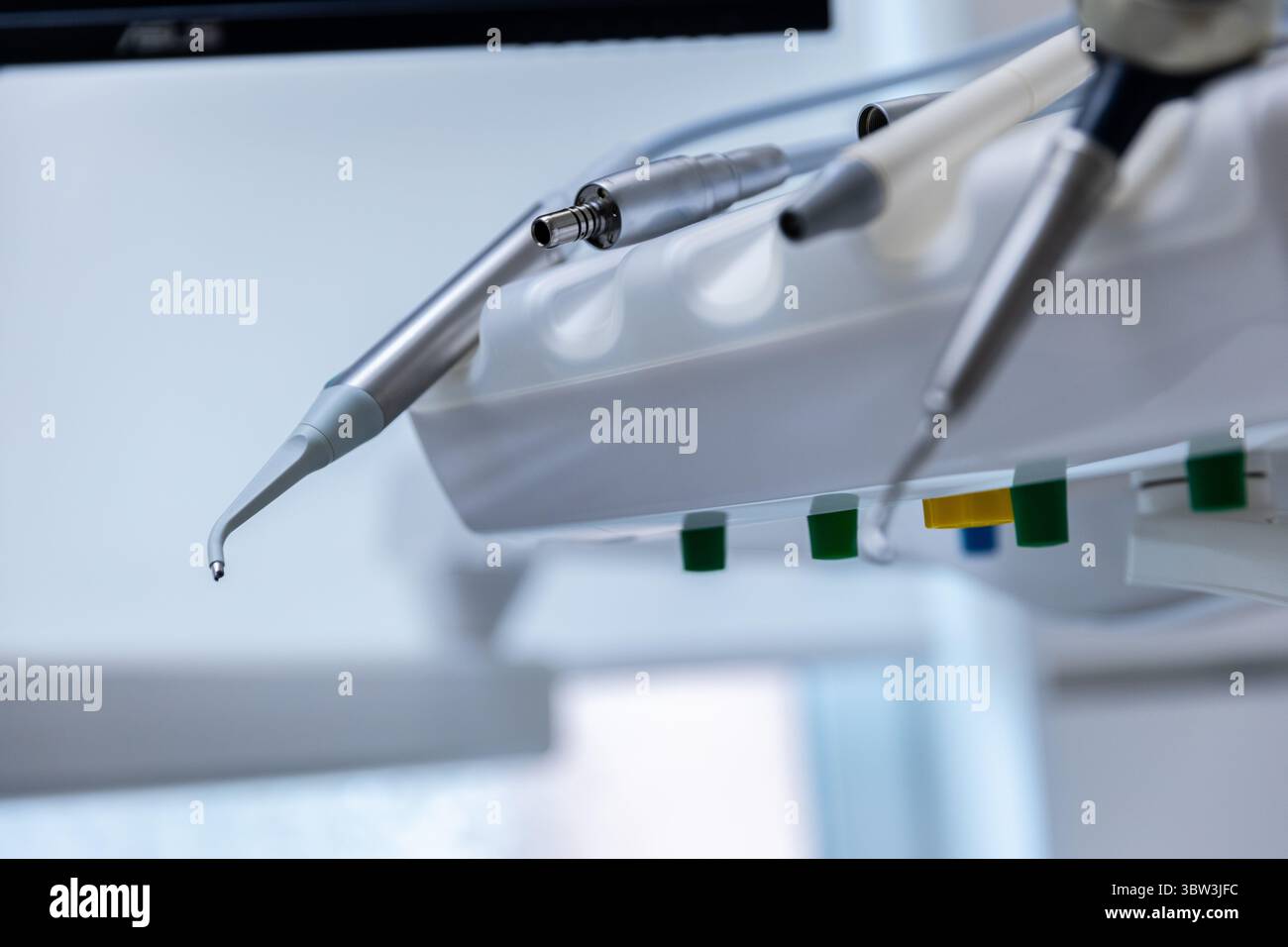 High-Resolution Close-Up of Dental Tools and Equipment in a Modern ...