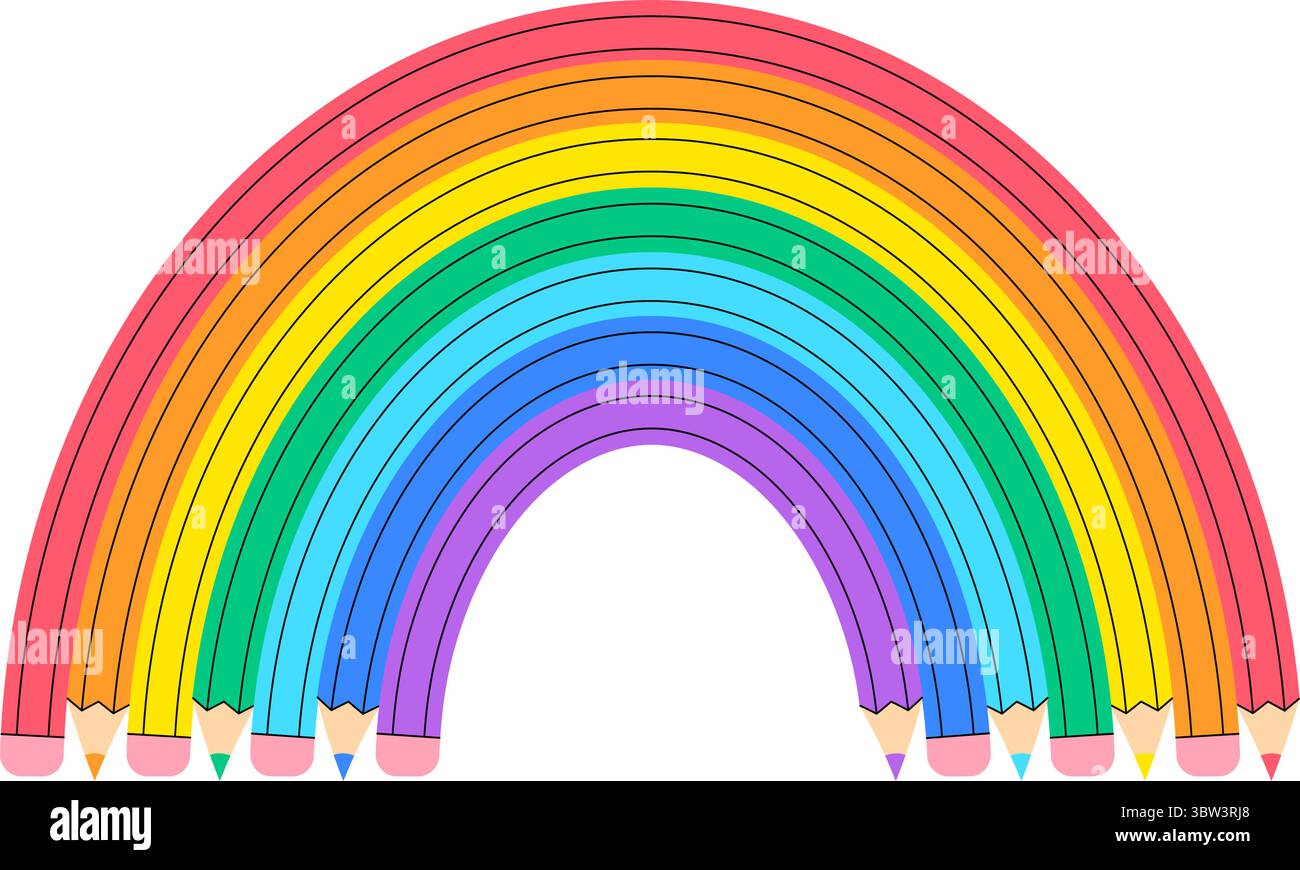 Colorful rainbow made from Stock Vector Images - Alamy