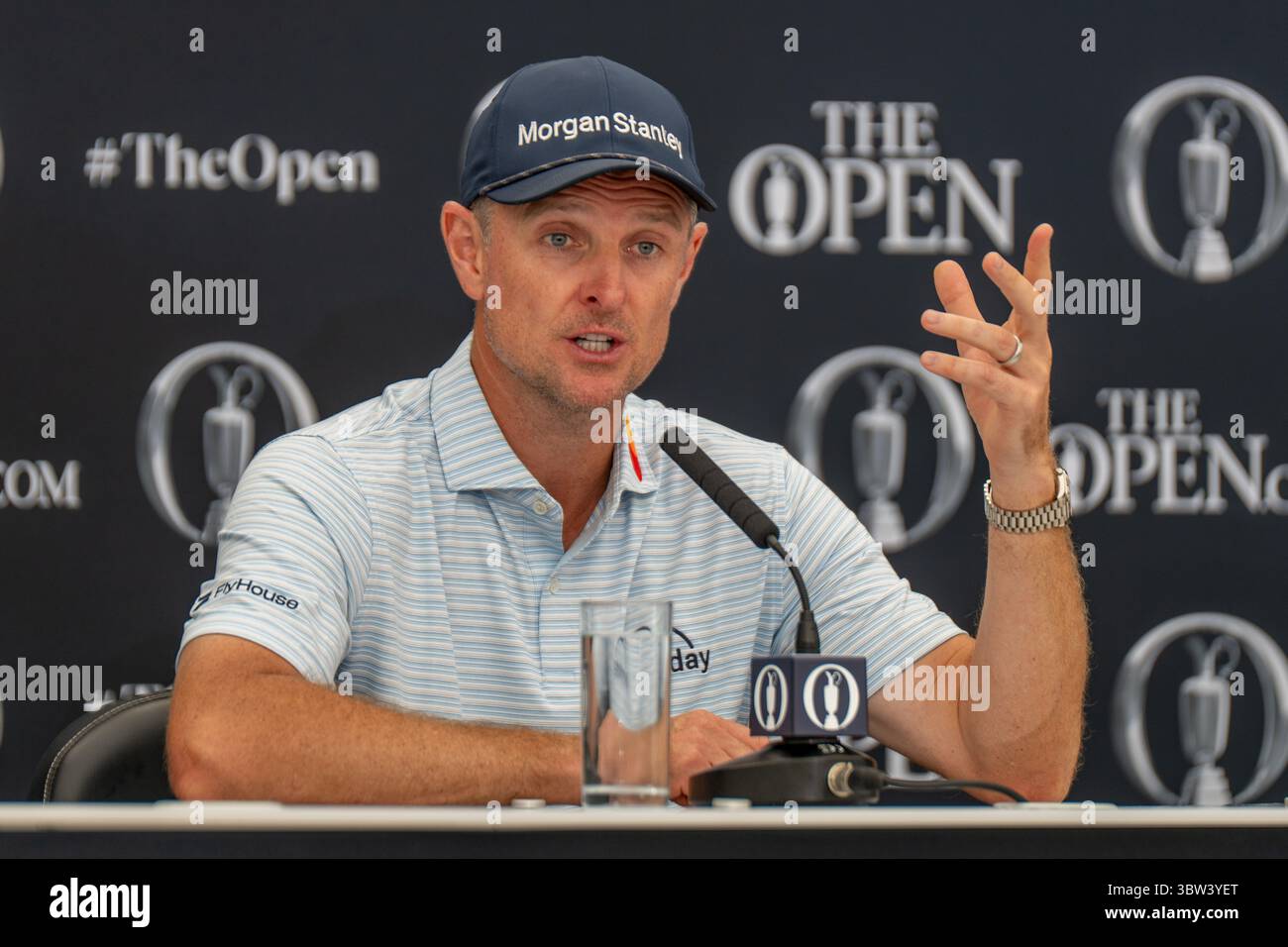Portrush, Ireland. 16th July 2025. Justin Rose during his press ...