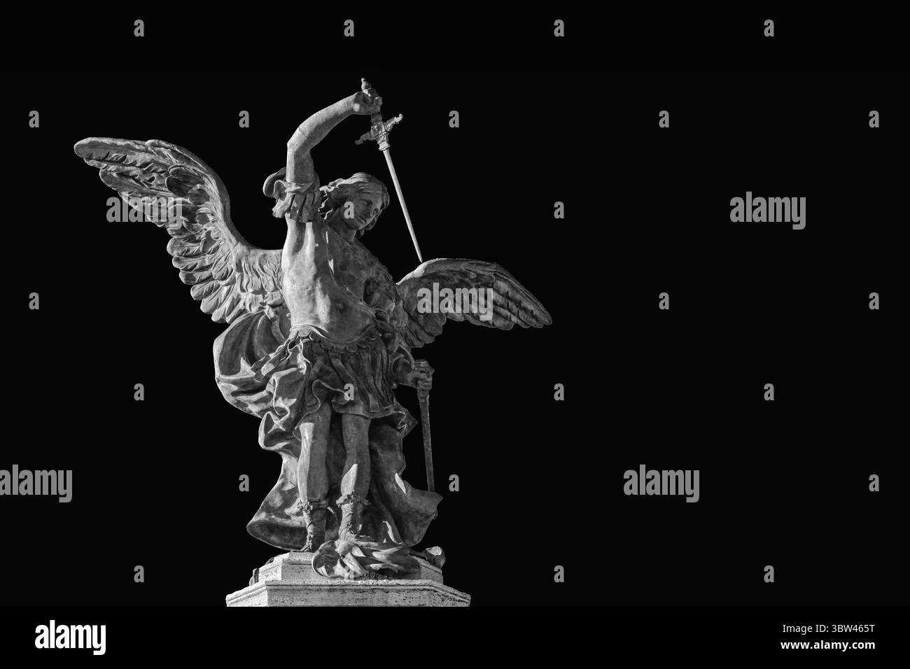 Saint michael on top Black and White Stock Photos & Images - Alamy