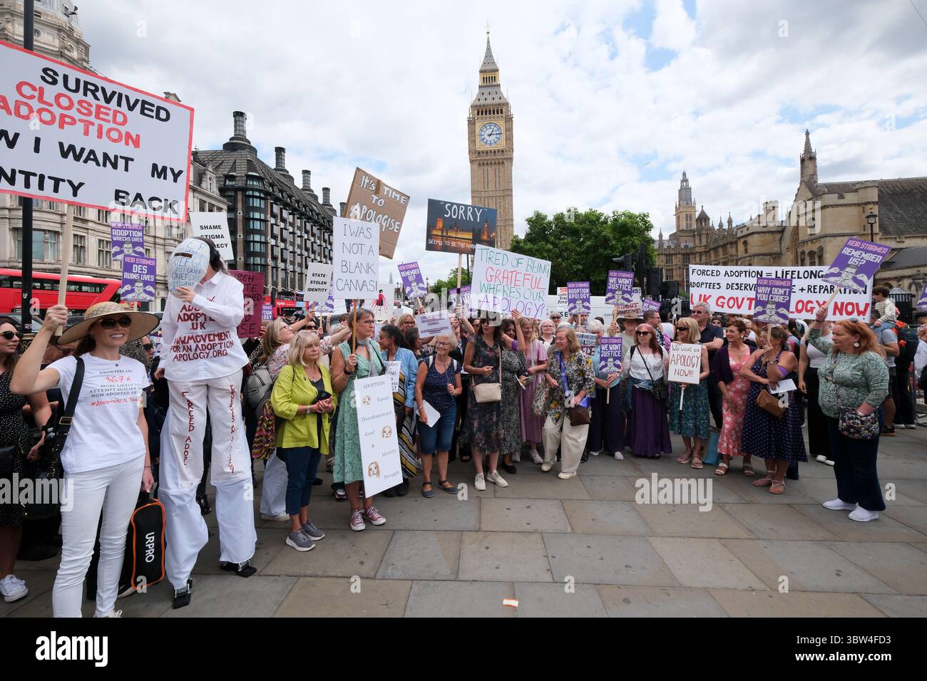 Parliament Square, London, UK. 16th Jul 2025. Forced adoption protest ...