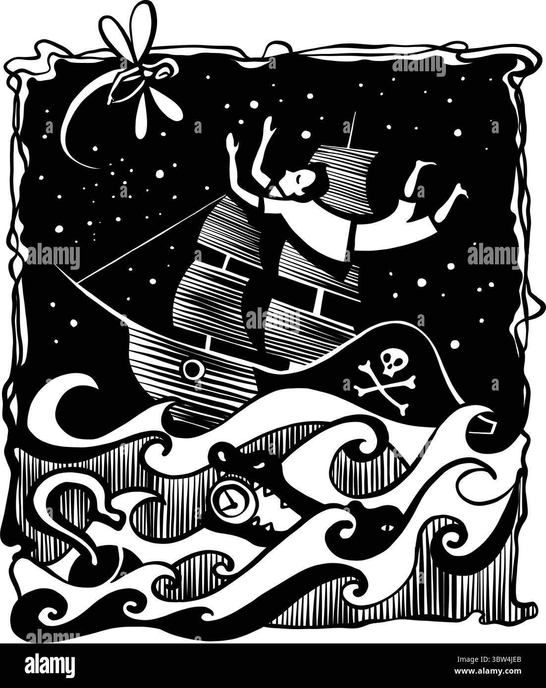 Waves night sky Cut Out Stock Images & Pictures - Alamy