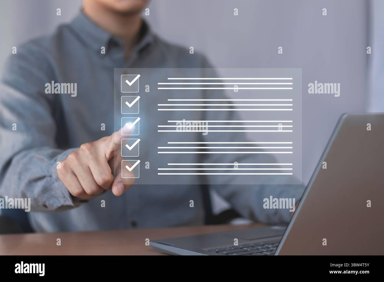 Achieving Quality Assurance A Digital Certification Process Stock Photo ...