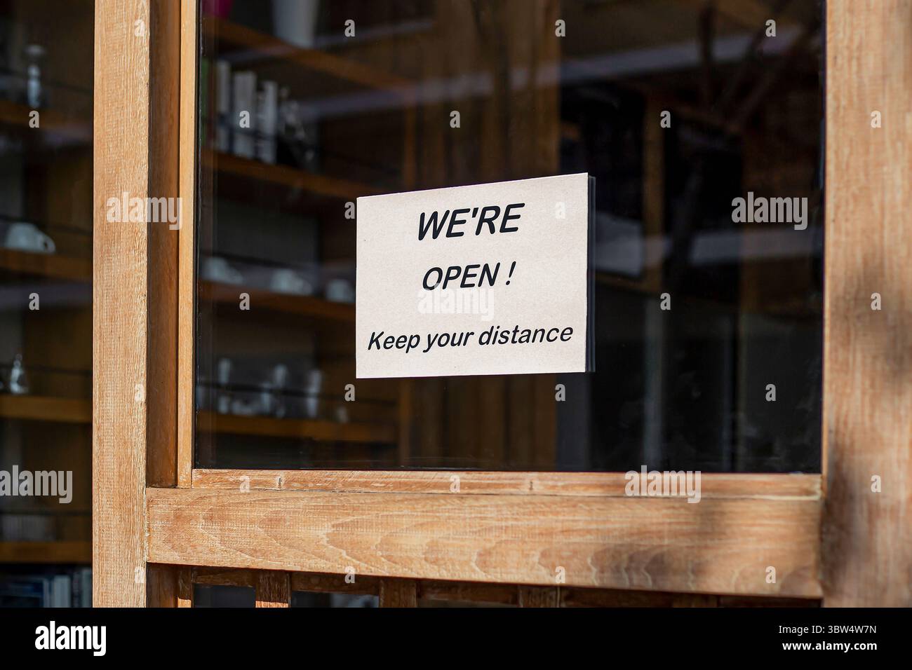 Keep distance sign business hi-res stock photography and images - Alamy