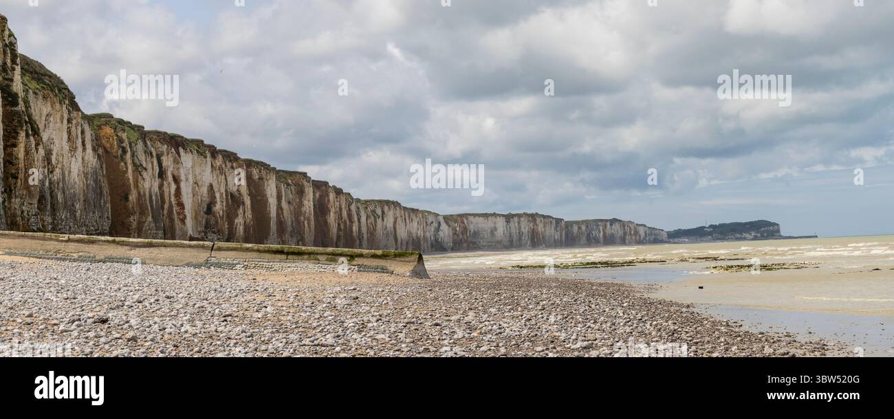 Seaside view Veules-les-Roses in Seine-Maritime department Normandy in ...