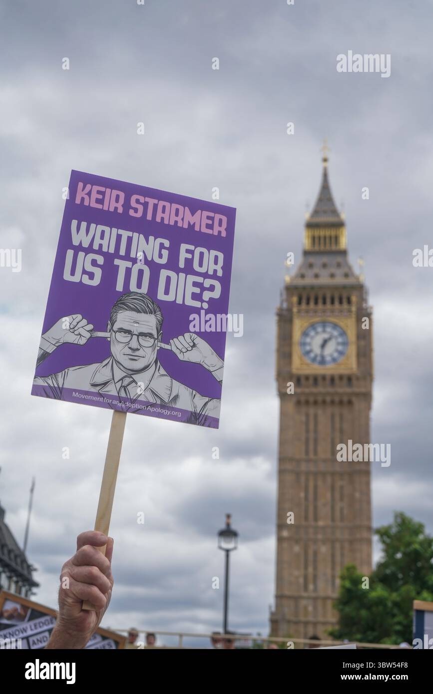 London, UK. 16 July 2025 . A group from Movement for an Adoption ...
