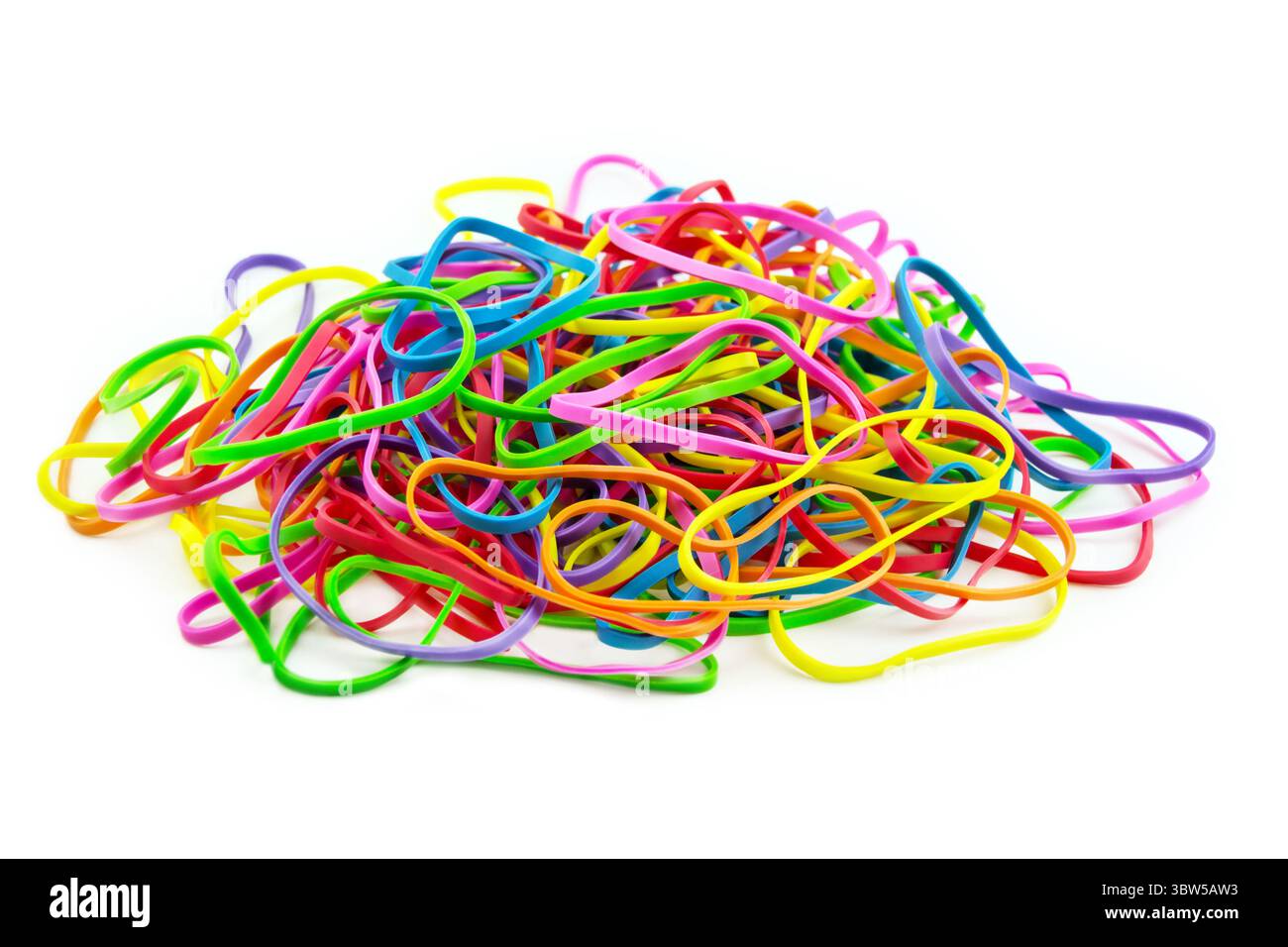 Closeup rubber bands colorful Cut Out Stock Images & Pictures - Alamy