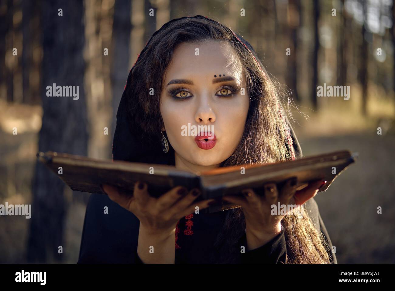 Black hands witch broom hi-res stock photography and images - Alamy