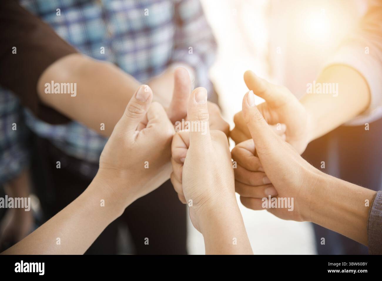 People thumb up in teamwork group. People and Business concept ...