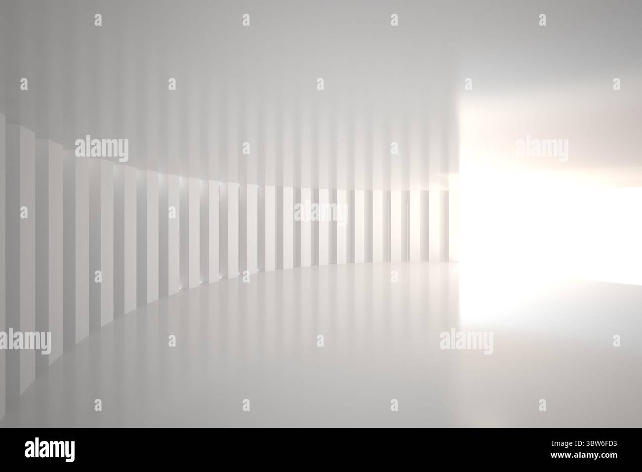 White curved room with bright light Stock Photo - Alamy