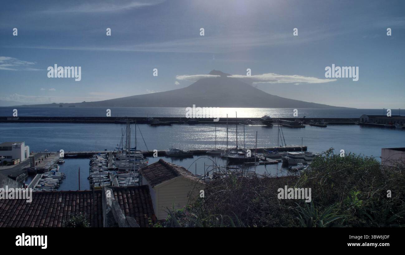 Pico from Horta on Faial, Azores Stock Photo - Alamy