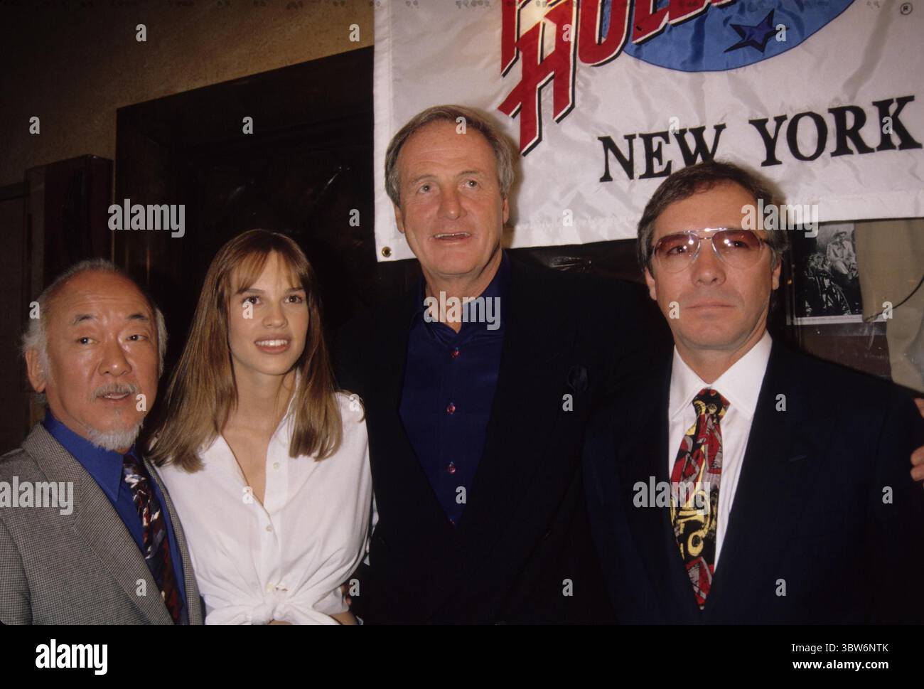 HILARY SWANK with Pat Morita , Jerry Weintraub , Christopher Cain at ...