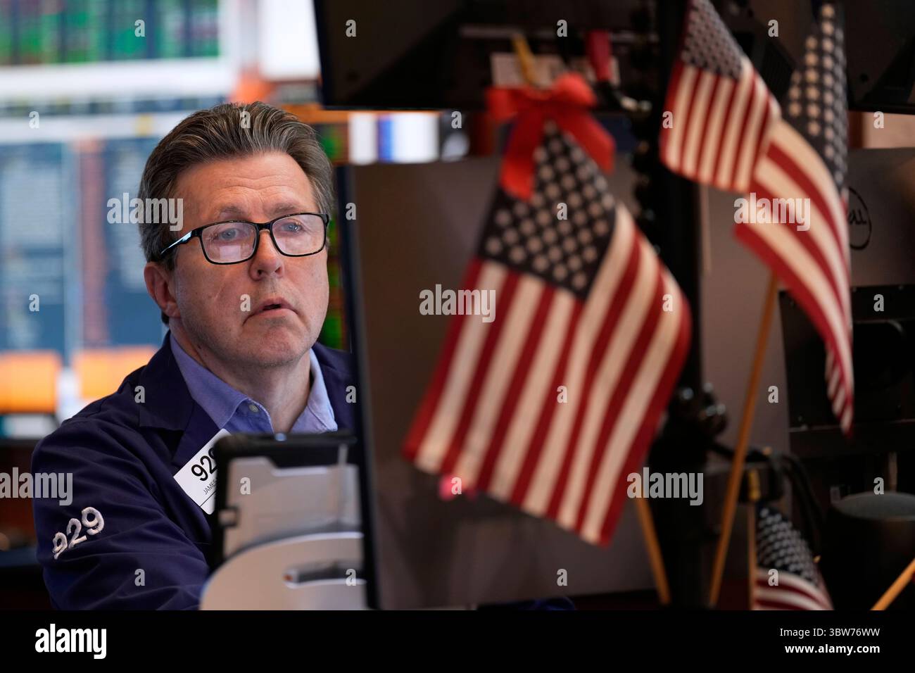 James Matthews works on the floor at the New York Stock Exchange in New ...