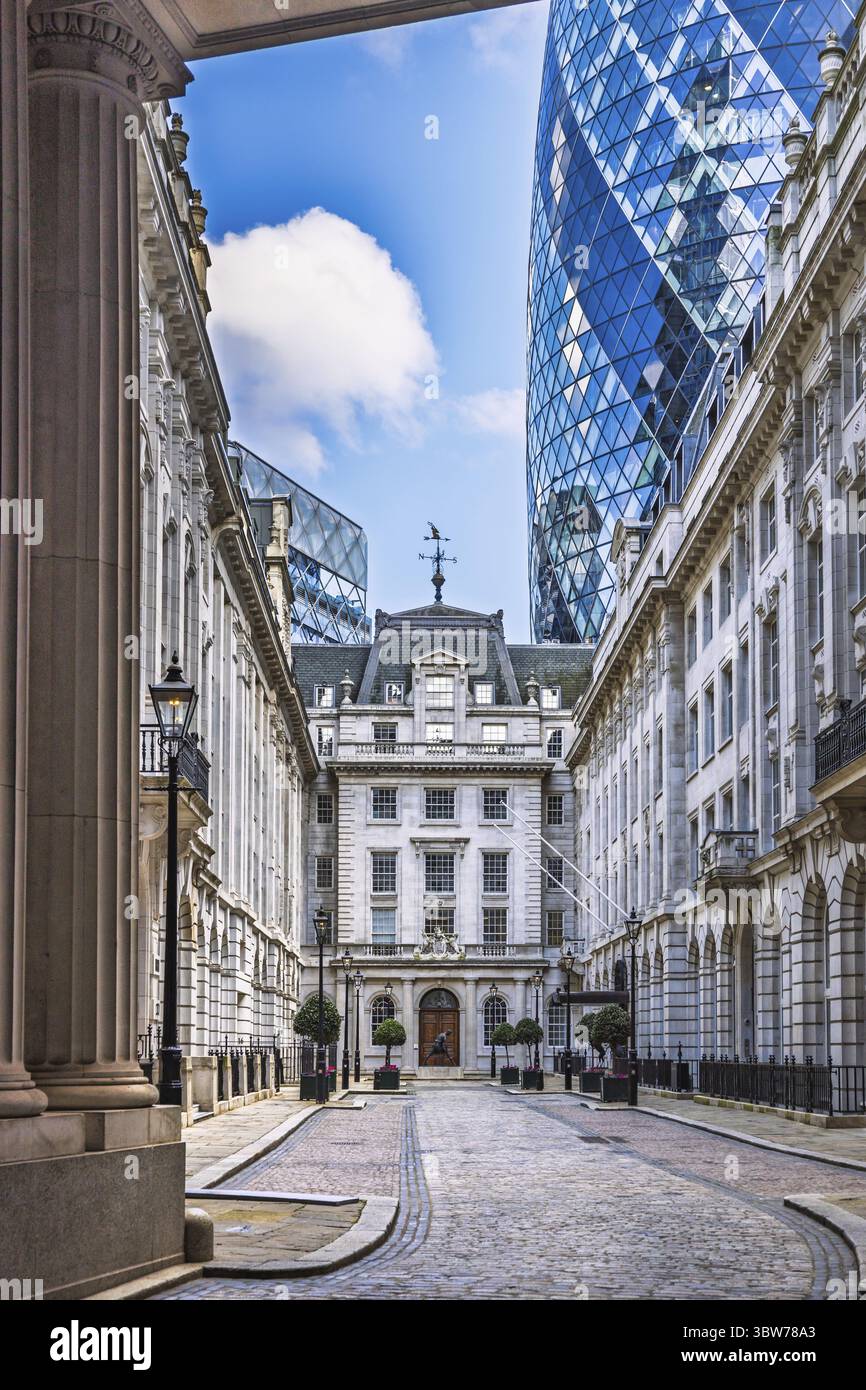 Classic London alley St Helens Place featuring timeless architecture ...