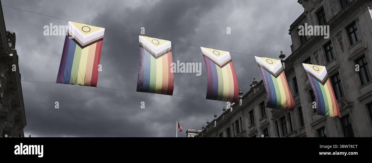 Pride Flags in Regent Street Stock Photo - Alamy