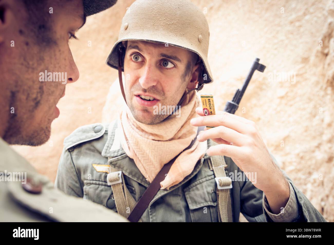 Kasserine, February 1943: German army VS US army. German soldier asking ...