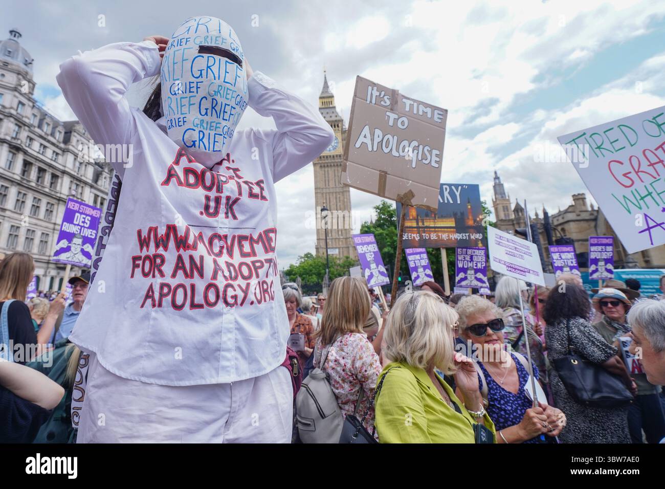 London, UK. 16 July 2025 . A group from Movement for an Adoption ...