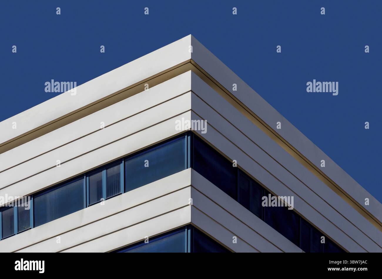 Windows of an empty office business building without people during ...