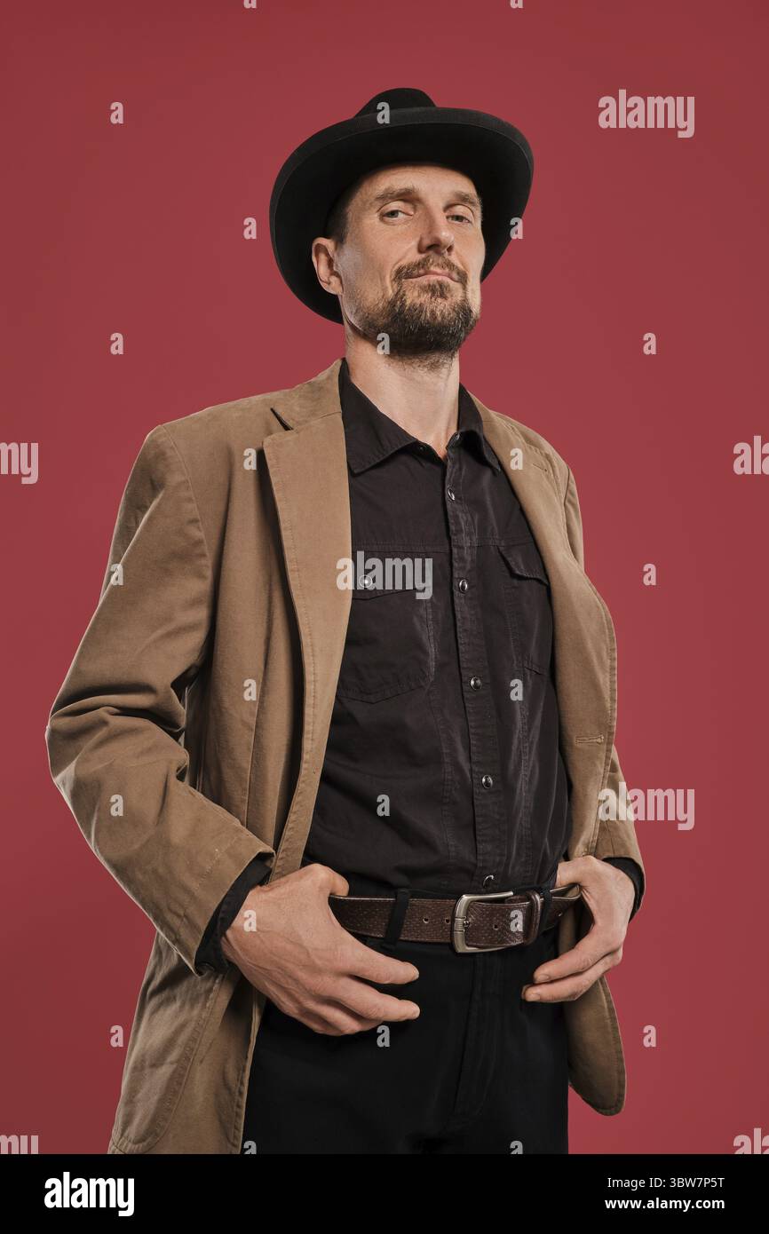 Guy wear hat black hi-res stock photography and images - Alamy