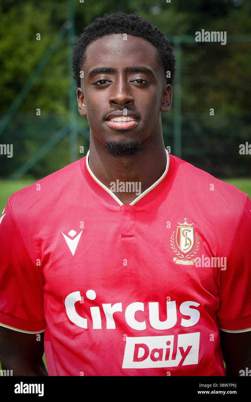 Standard's Hakim Sahabo poses for a portrait picture at the 2025-2026 season photoshoot of ...