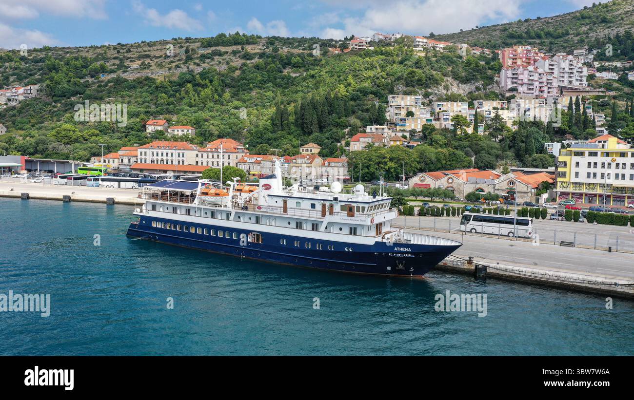 Port Gruz, Dubrovnik, Croatia: The small cruise ship M/V ATHENA ...