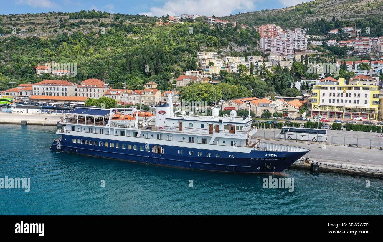 Port Gruz, Dubrovnik, Croatia: The small cruise ship M/V ATHENA ...
