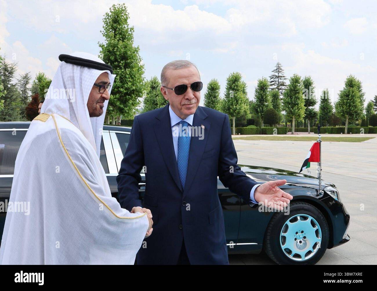 Turkish President, Recep Tayyip Erdoan, receives UAE President, Sheikh ...