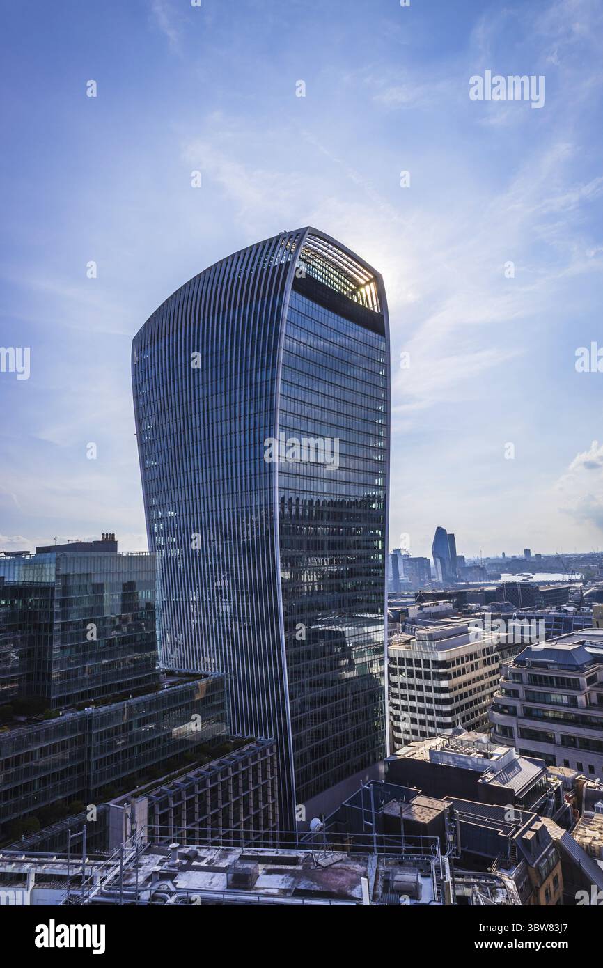 Iconic Walkie Talkie tower in London financial district, featuring ...