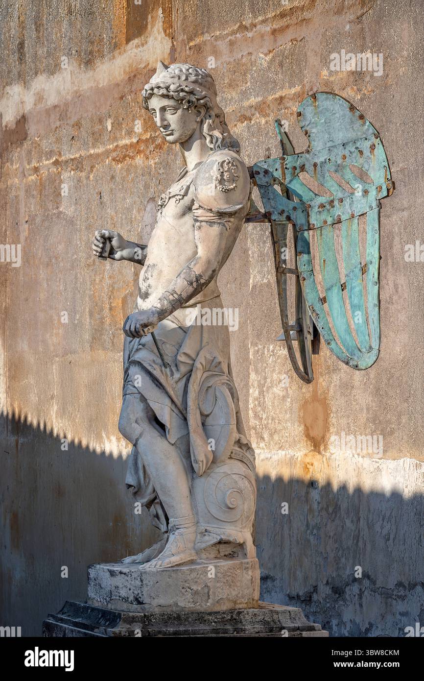 Marble statue of St. Michael the Archangel with bronze wings Rome ...