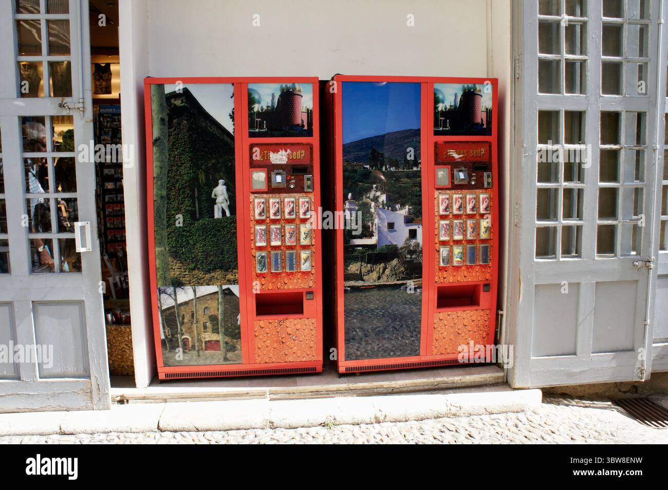 Unusual Urban Design and Vending Machines, Figueres, Spain Stock Photo ...