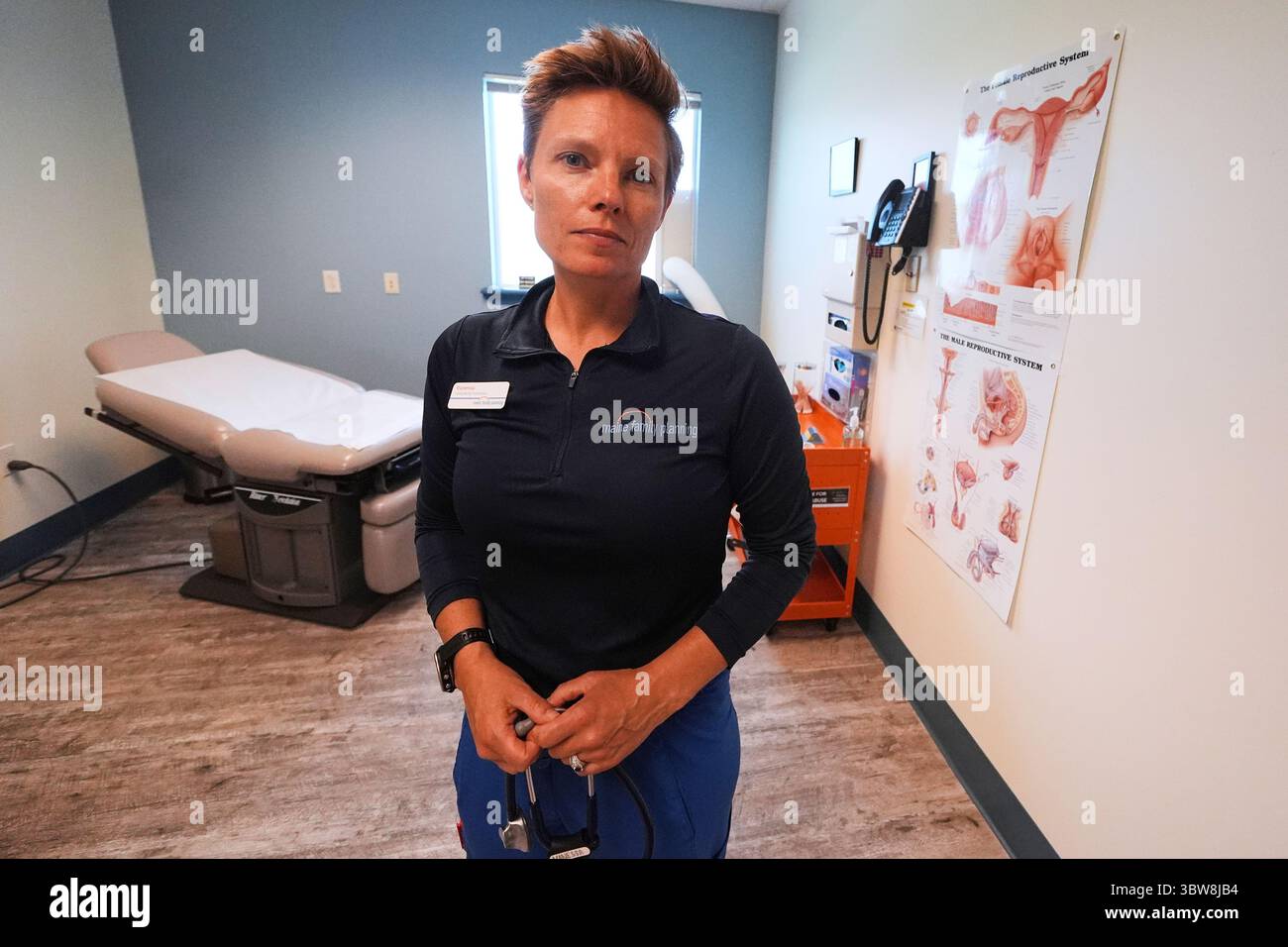 Vanessa Shields-Haas, a nurse practitioner, poses at the Maine Family ...