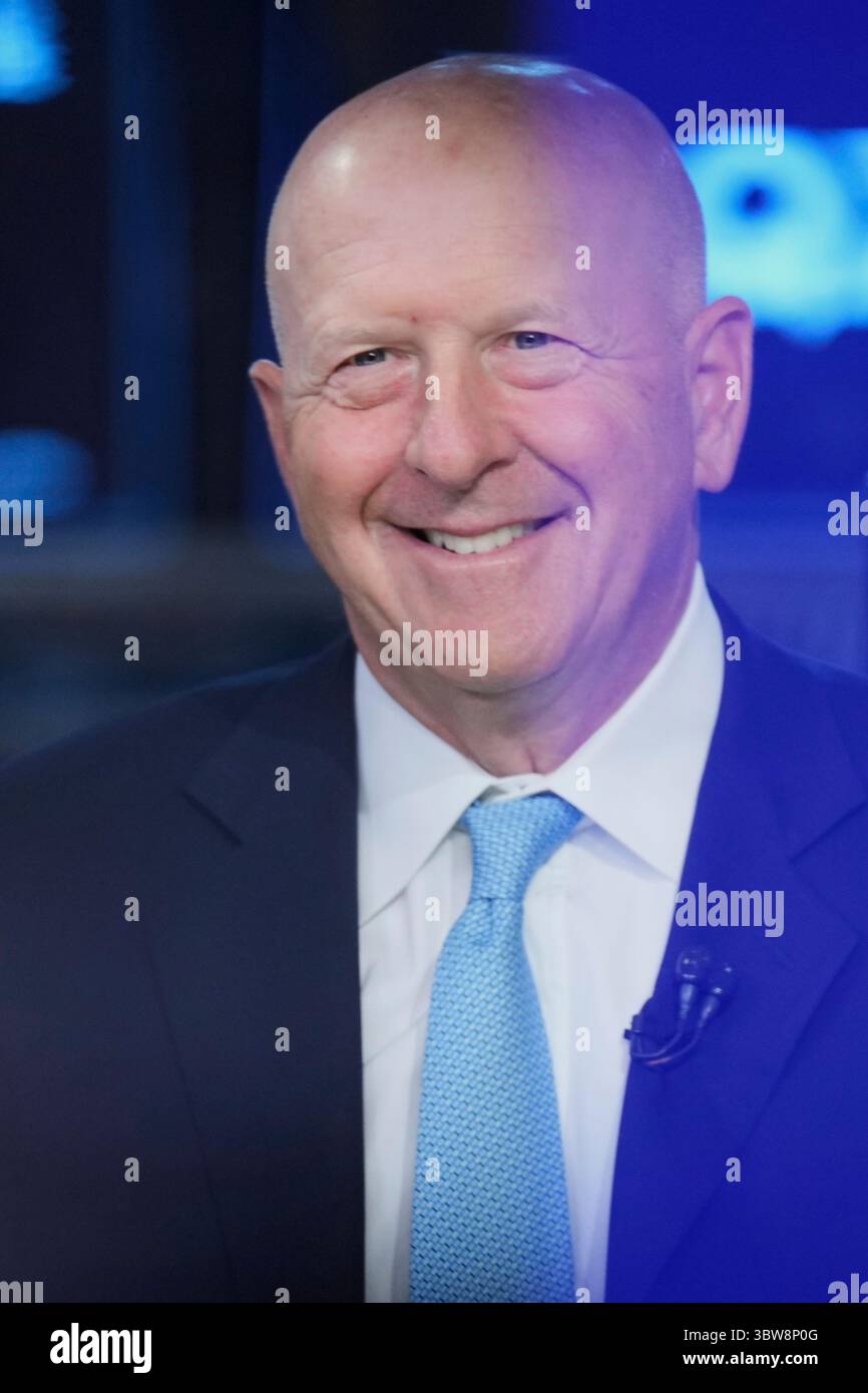 Goldman Sachs CEO David Solomon is interviewed on the floor of the New ...