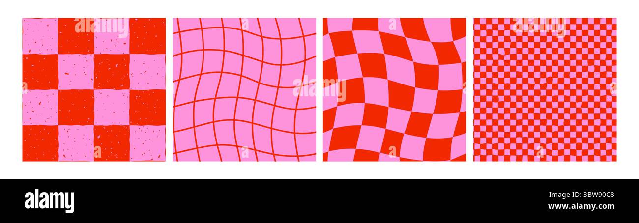 Retro 70s distorted grid Cut Out Stock Images & Pictures - Alamy